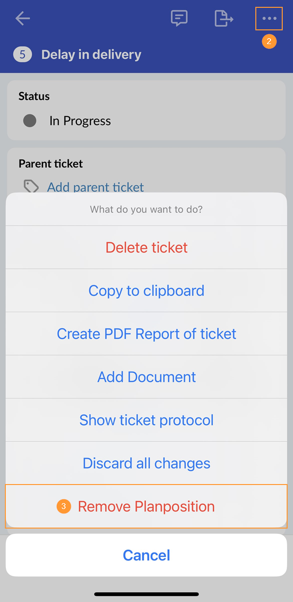 Set, Change or Delete the Plan Position of a Ticket – PlanRadar HelpCenter