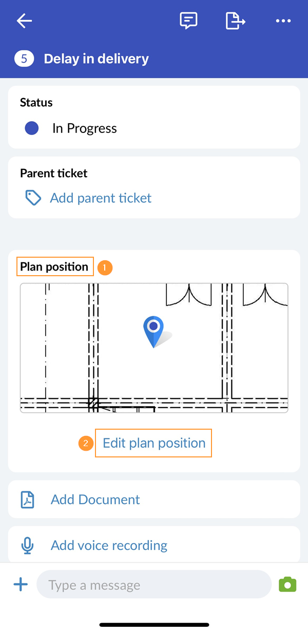 Set, Change or Delete the Plan Position of a Ticket – PlanRadar HelpCenter