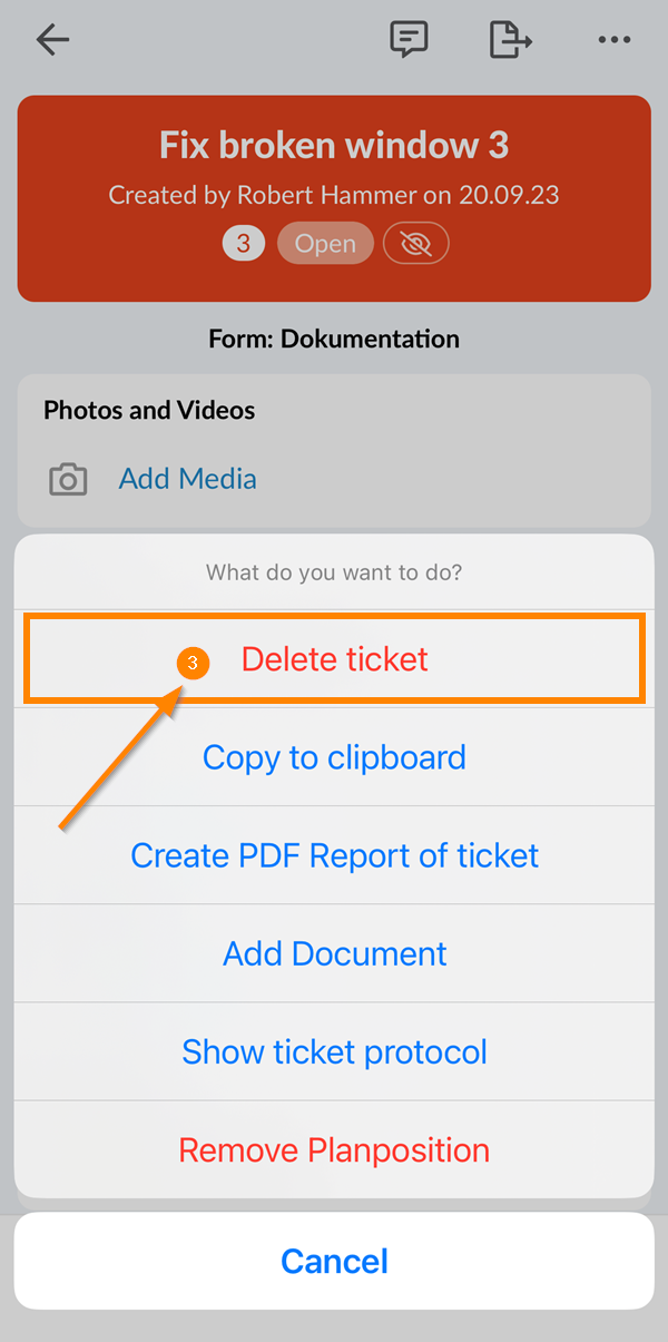 Delete Tickets – PlanRadar HelpCenter