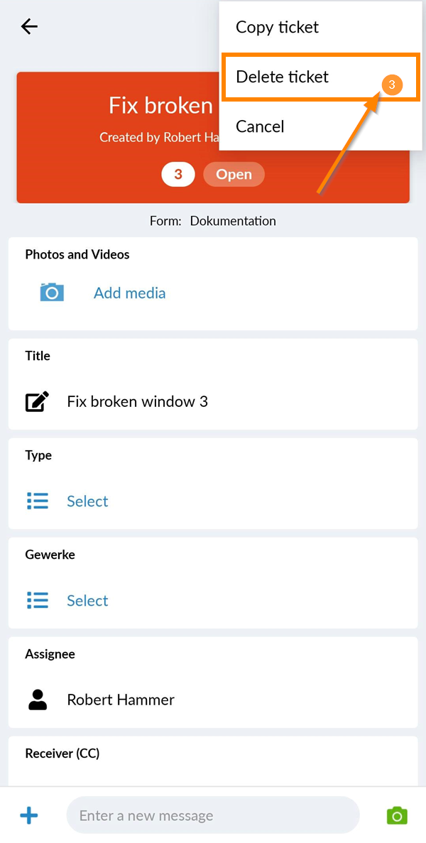 Delete Tickets – PlanRadar HelpCenter