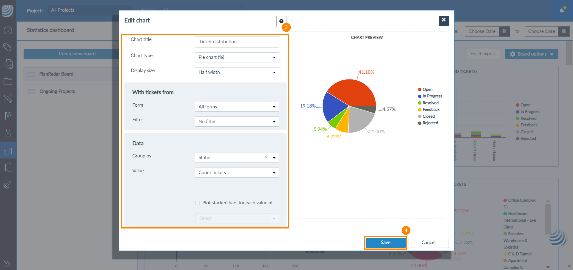 Editing and Deleting Charts – PlanRadar HelpCenter
