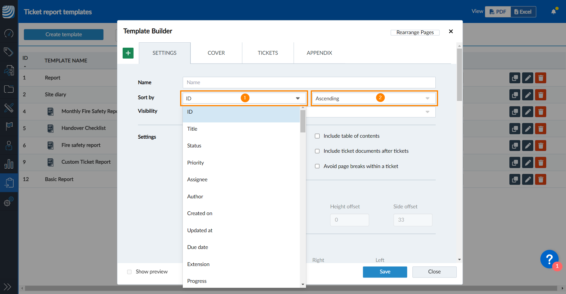 Create Advanced Ticket Report Templates – PlanRadar HelpCenter