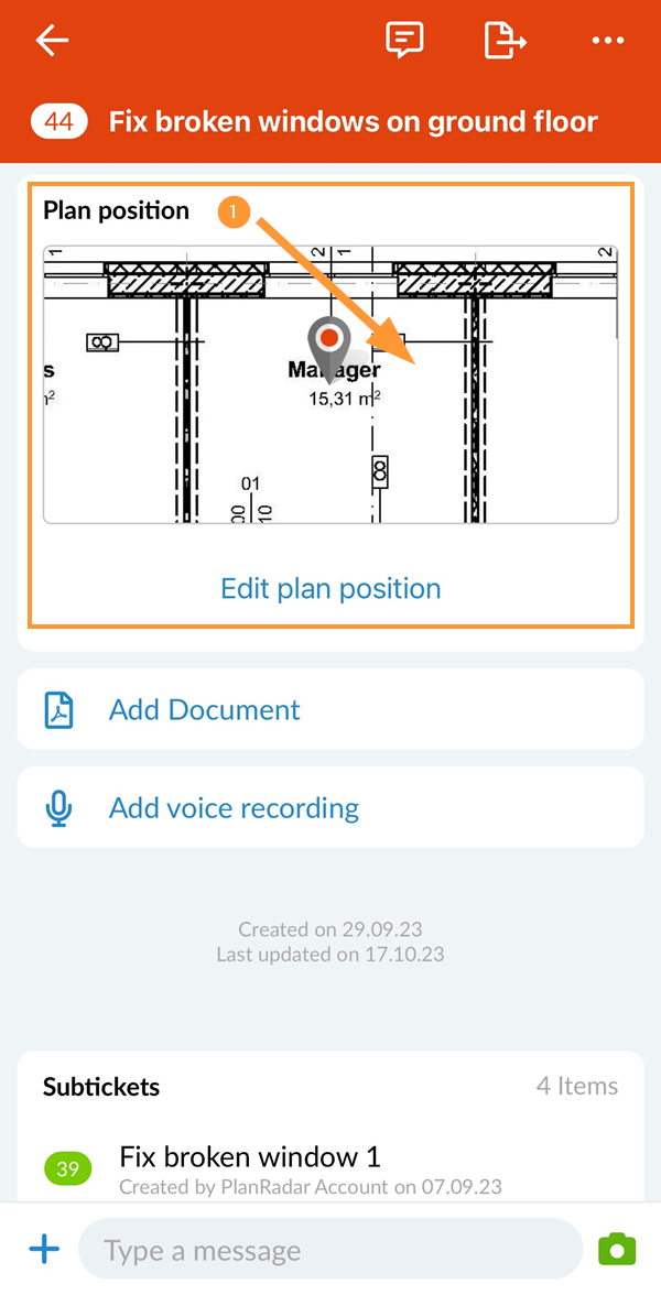 Add Plan Annotations to Tickets in Mobile App – PlanRadar HelpCenter