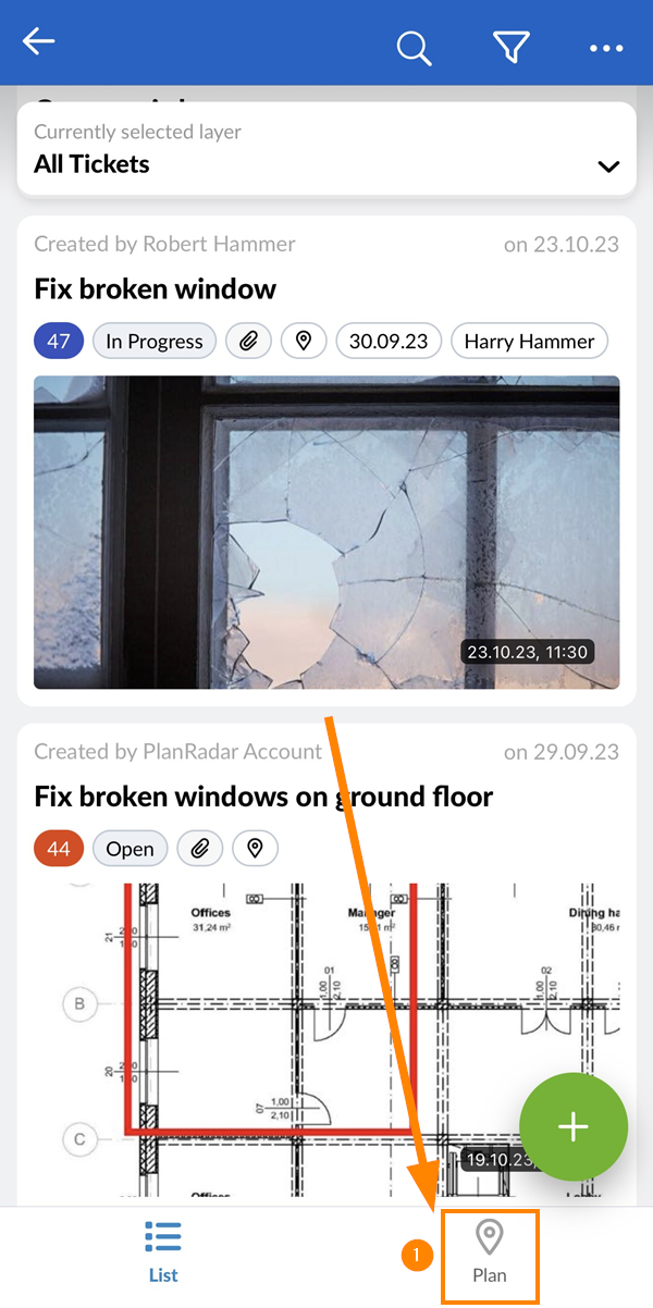 Mobile App Navigation – PlanRadar HelpCenter