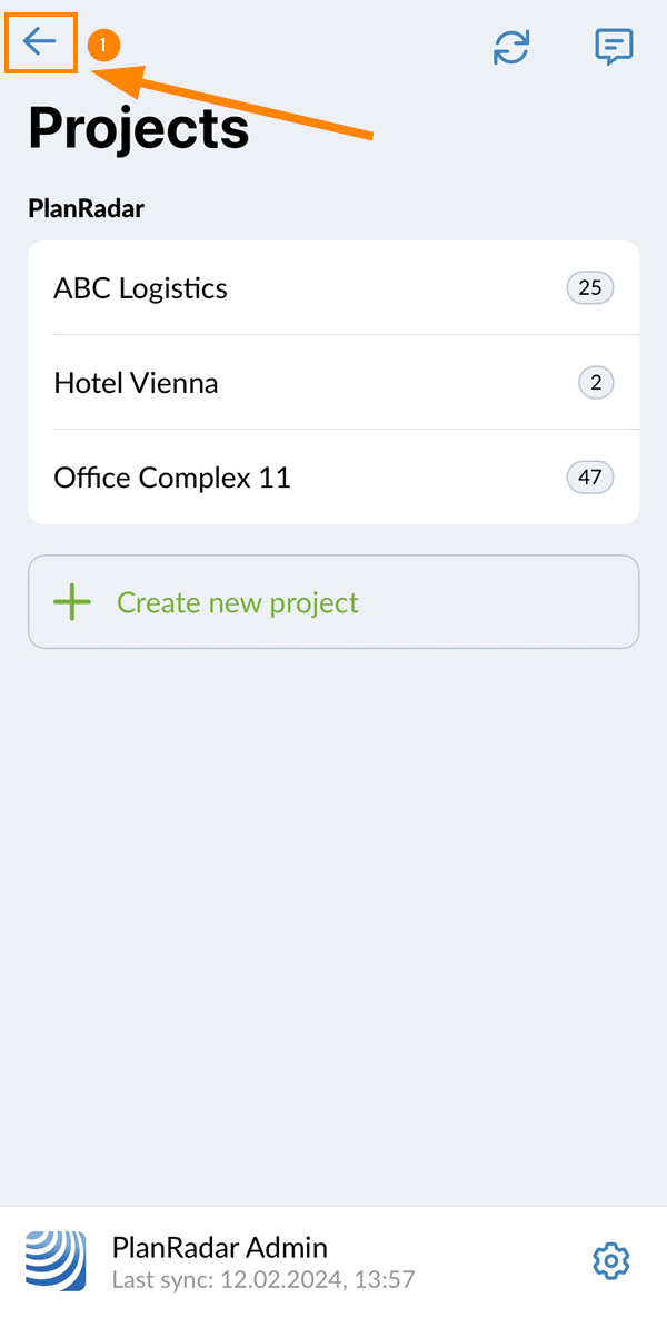 Mobile App Navigation – PlanRadar HelpCenter