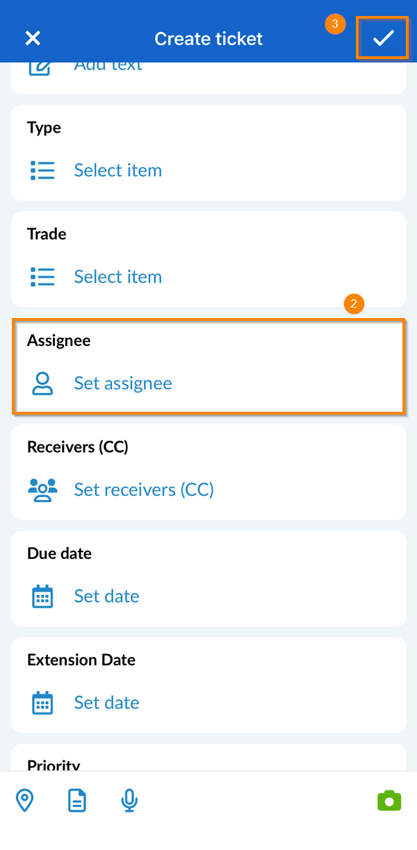 Set the Assignee & Receivers of a Ticket – PlanRadar HelpCenter