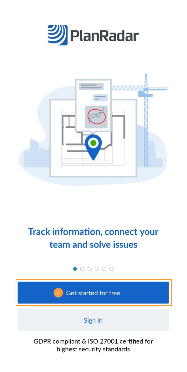 Regístrese para probar PlanRadar – PlanRadar HelpCenter