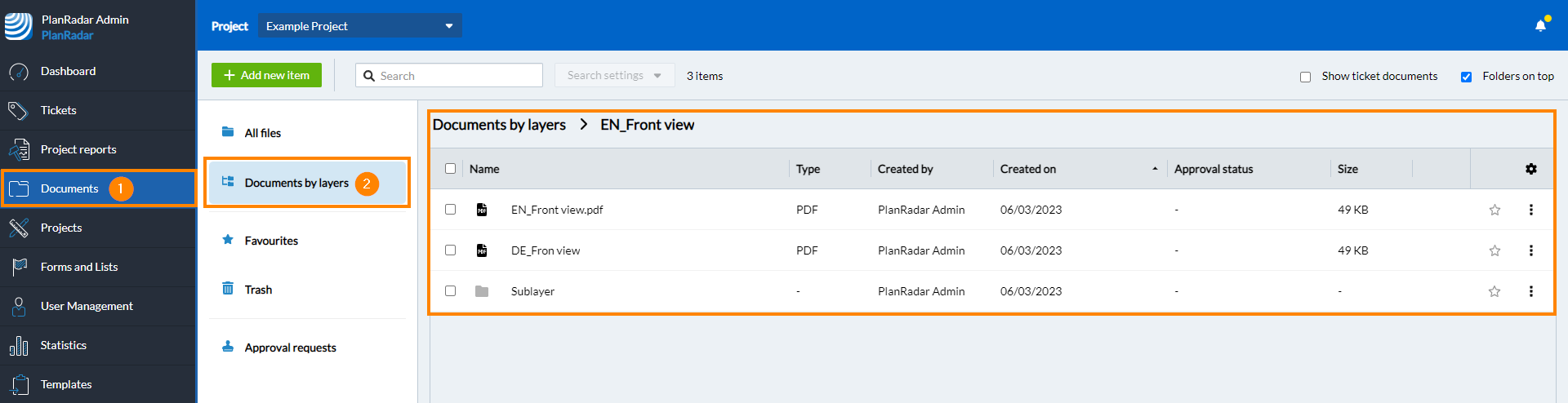 Documents by Layers – PlanRadar HelpCenter