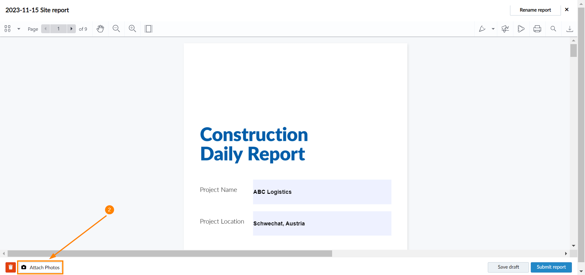 Attach Photos to Project Reports – PlanRadar HelpCenter