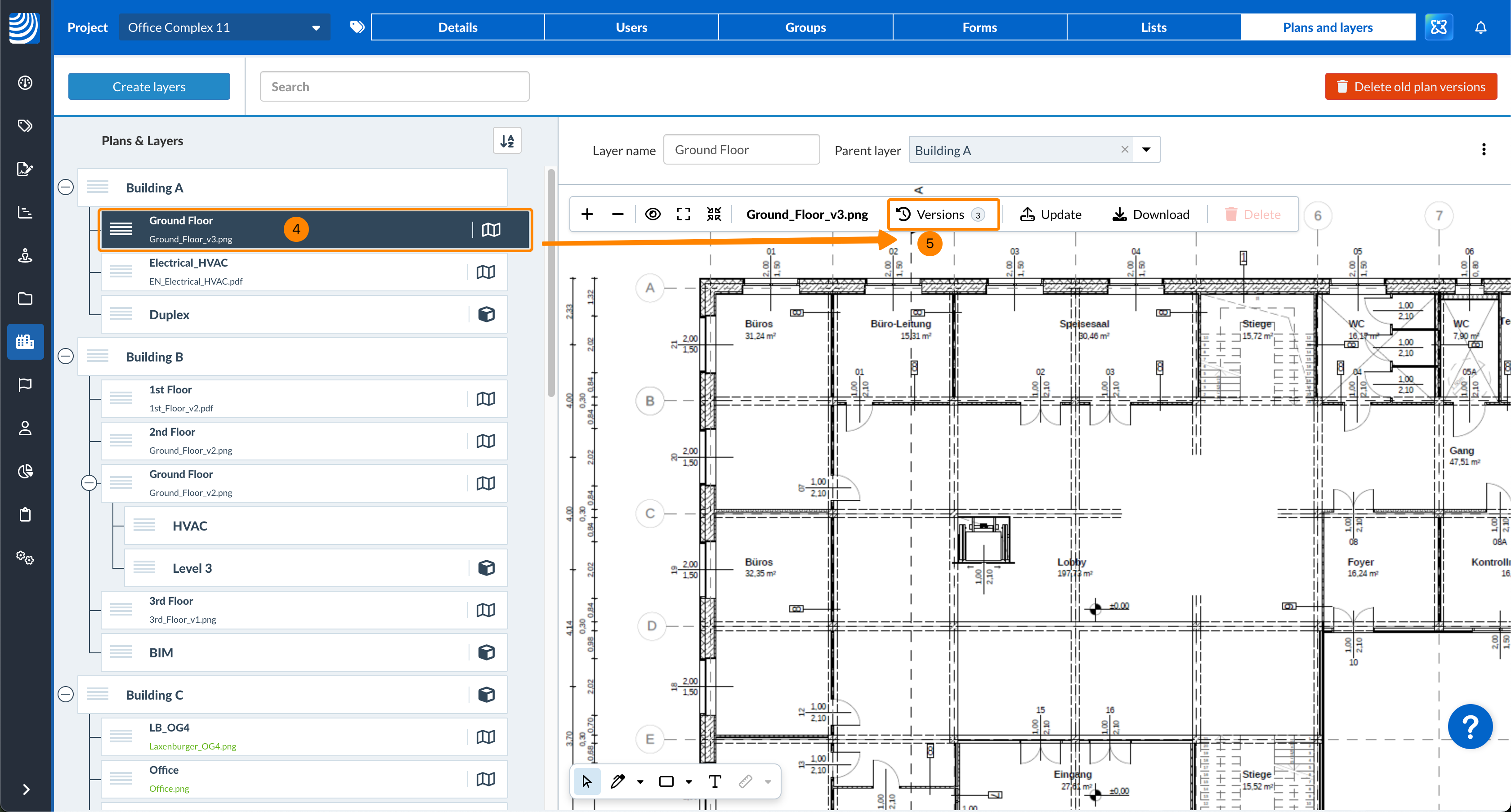 View & Compare Plan Versions – PlanRadar HelpCenter