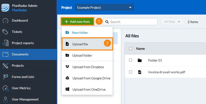 Document Management – PlanRadar HelpCenter