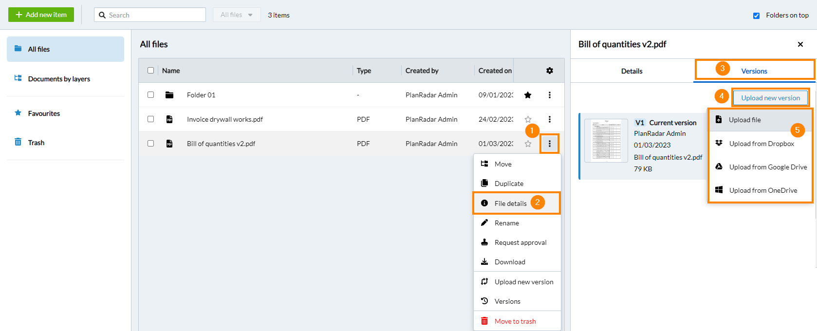 Document Management – PlanRadar HelpCenter